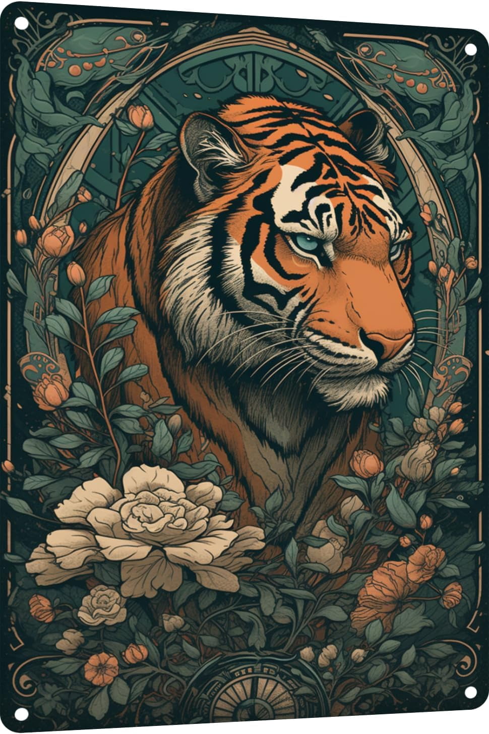Tiger Metal Sign Poster, Tin Signs Gift for Metal Tin Sign 8x12 Inch ...