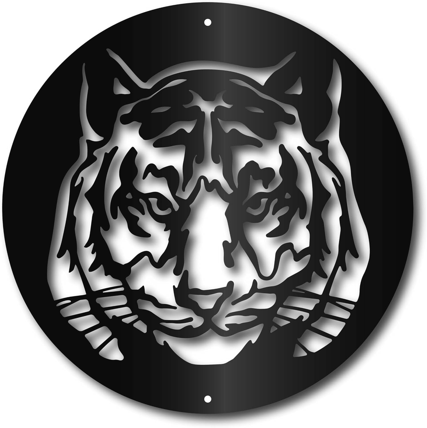 Tiger Metal Wall Decor Iron Art Wall Decoration Black Tiger Sculpture ...