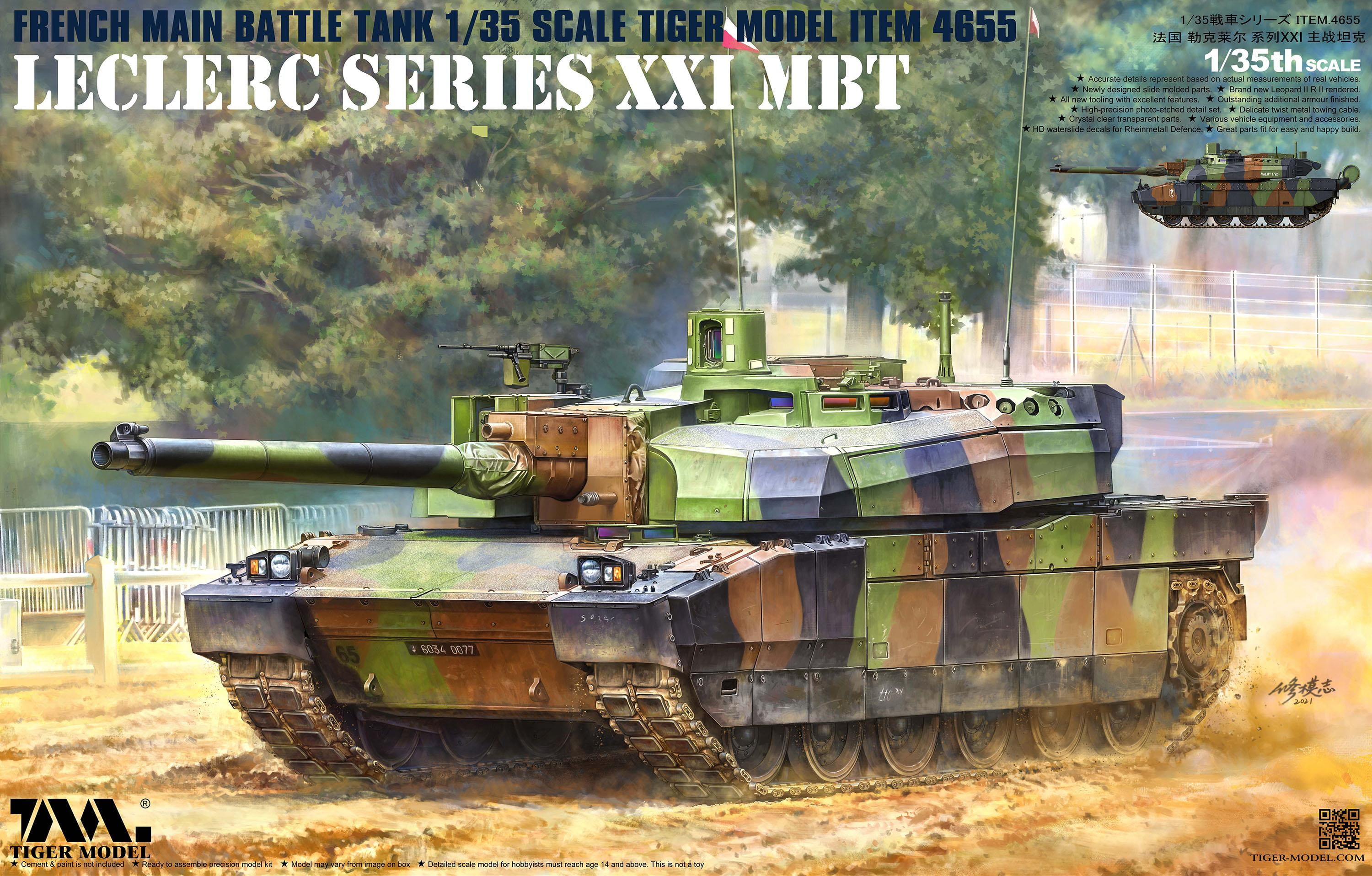 Tiger Model 4655 1/35 FRENCH MAIN BATTLE TANK LECLERC SERIES XXI MBT ...