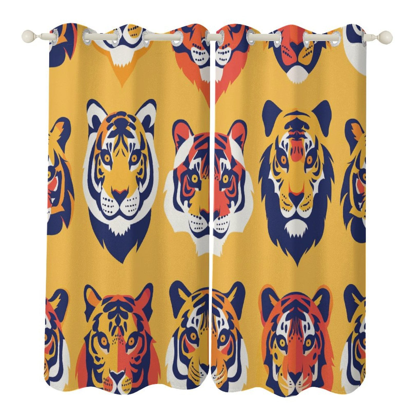 Tiger Modern Window for Living Room Curtains for Child Bedroom Kitchen ...