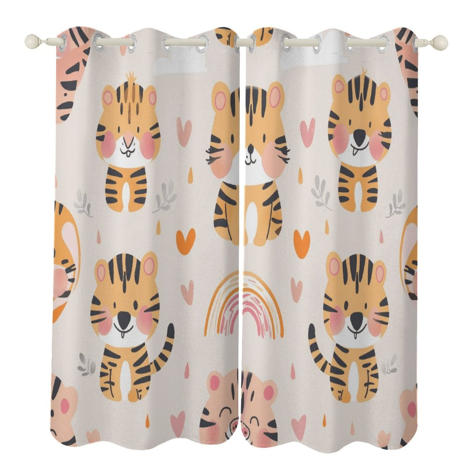 Tiger Modern Window for Living Room Curtains for Child Bedroom Kitchen ...