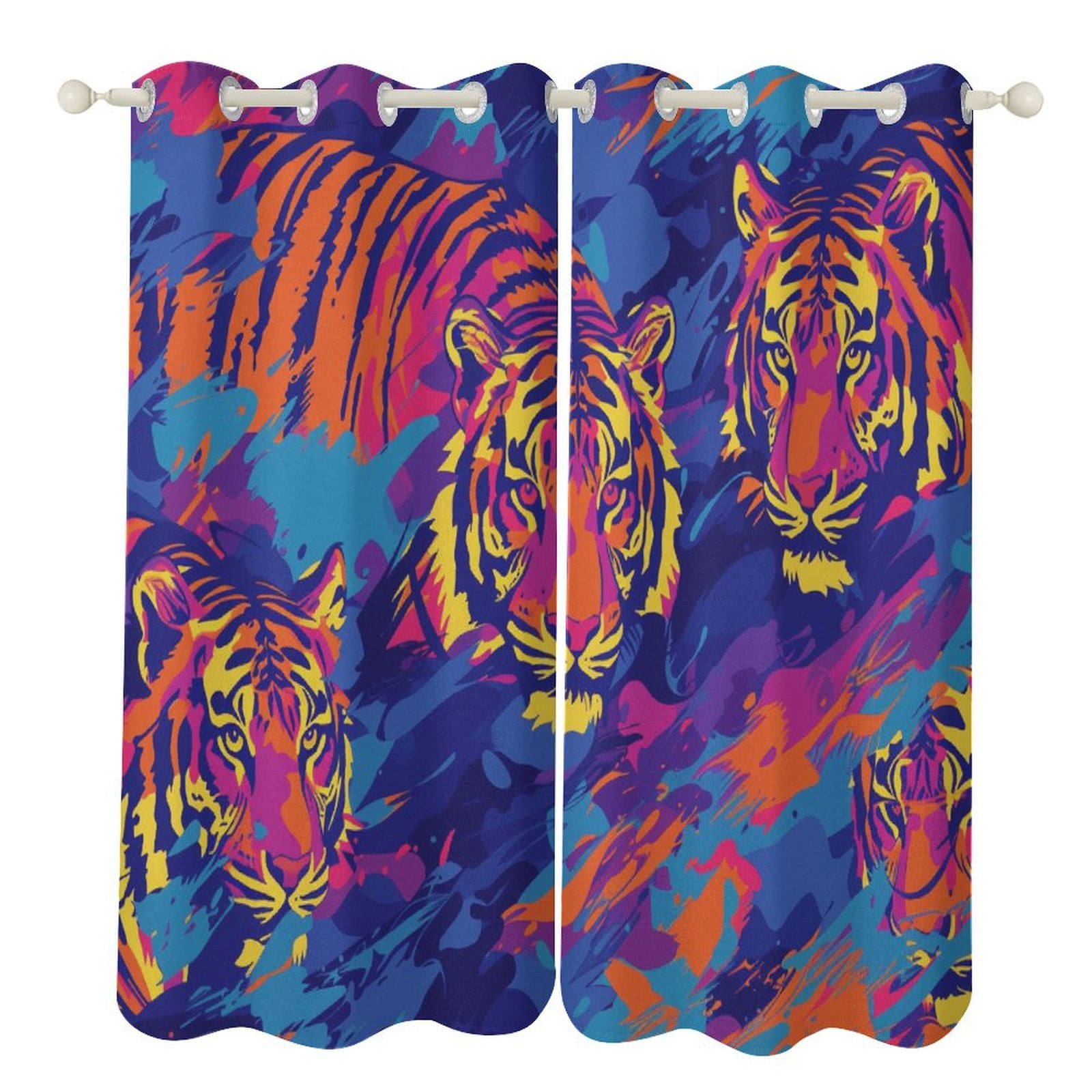 Tiger Modern Window for Living Room Curtains for Child Bedroom Kitchen ...