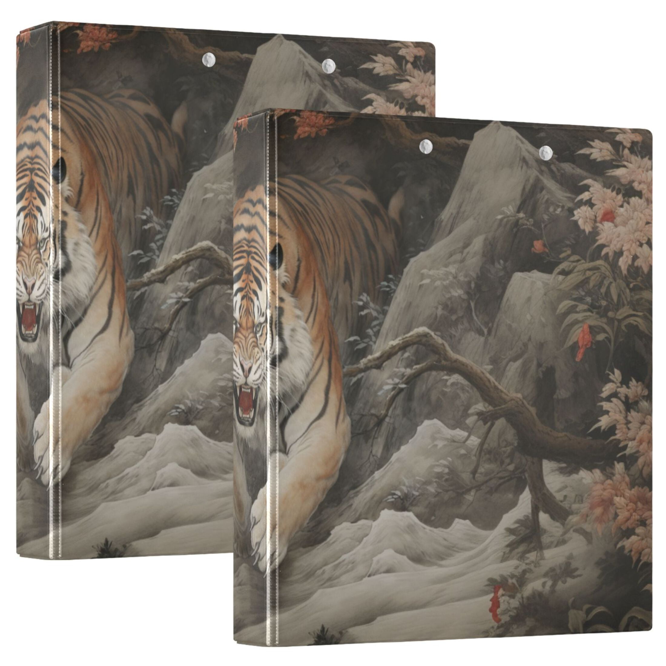 Tiger Mountain Trees 3 Ring Binders 1.5 inch Hardcover File Folders ...