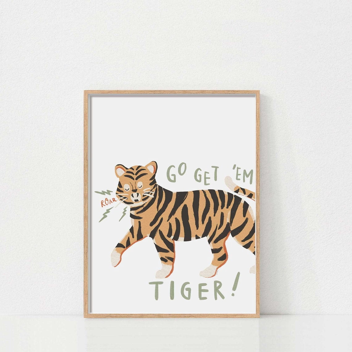 Tiger Nursery Art Poster Inspirational Artroom Decor Classroom S ...