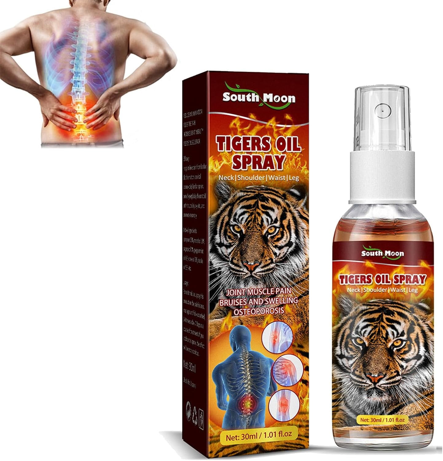 Tiger Oil Spray-Relieve Knee Joint Muscle Cervical Lumbar Pain Spray ...
