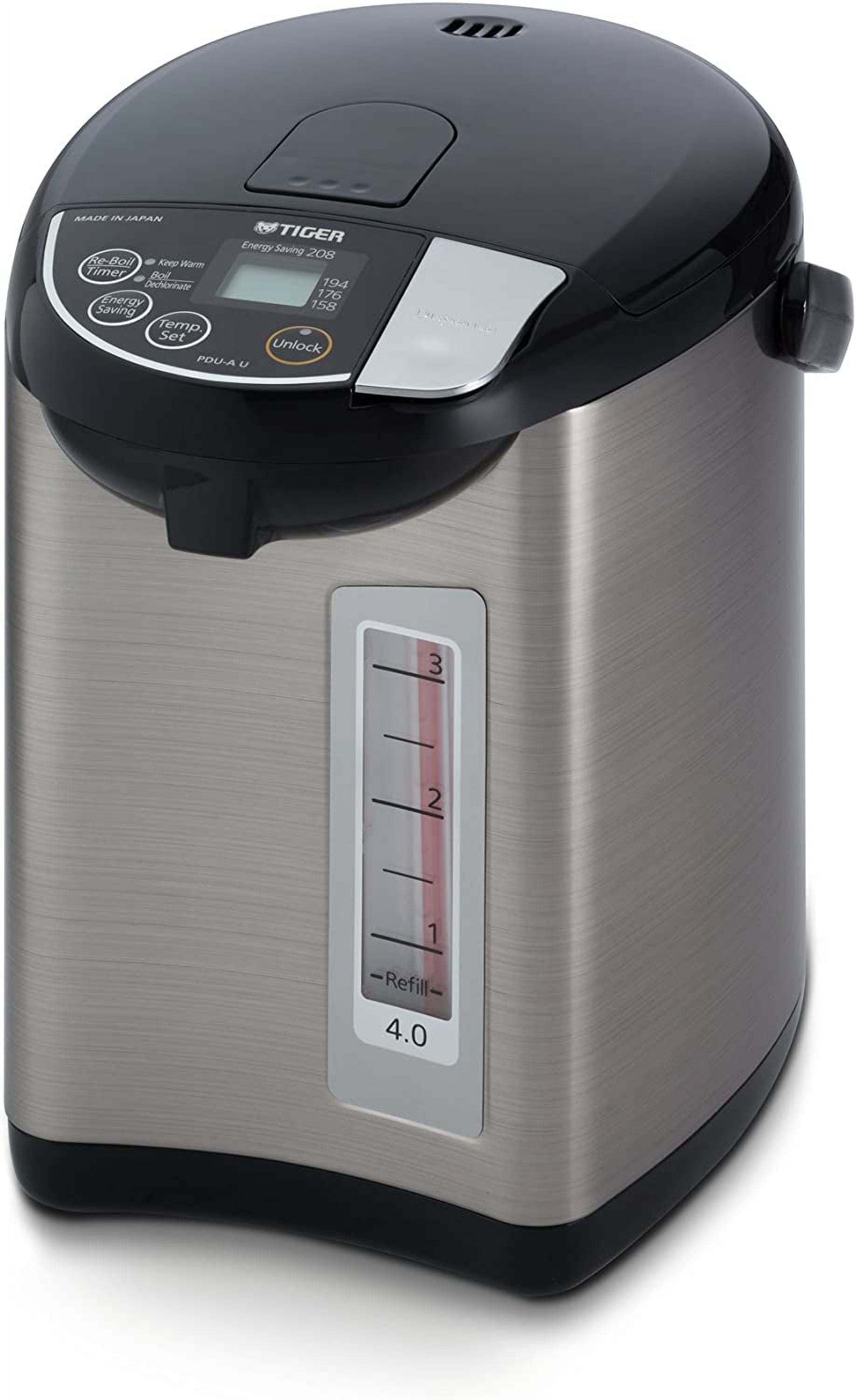 Tiger PDU-A50U-K Electric Water Boiler and Warmer, Stainless Black, 5.0 ...