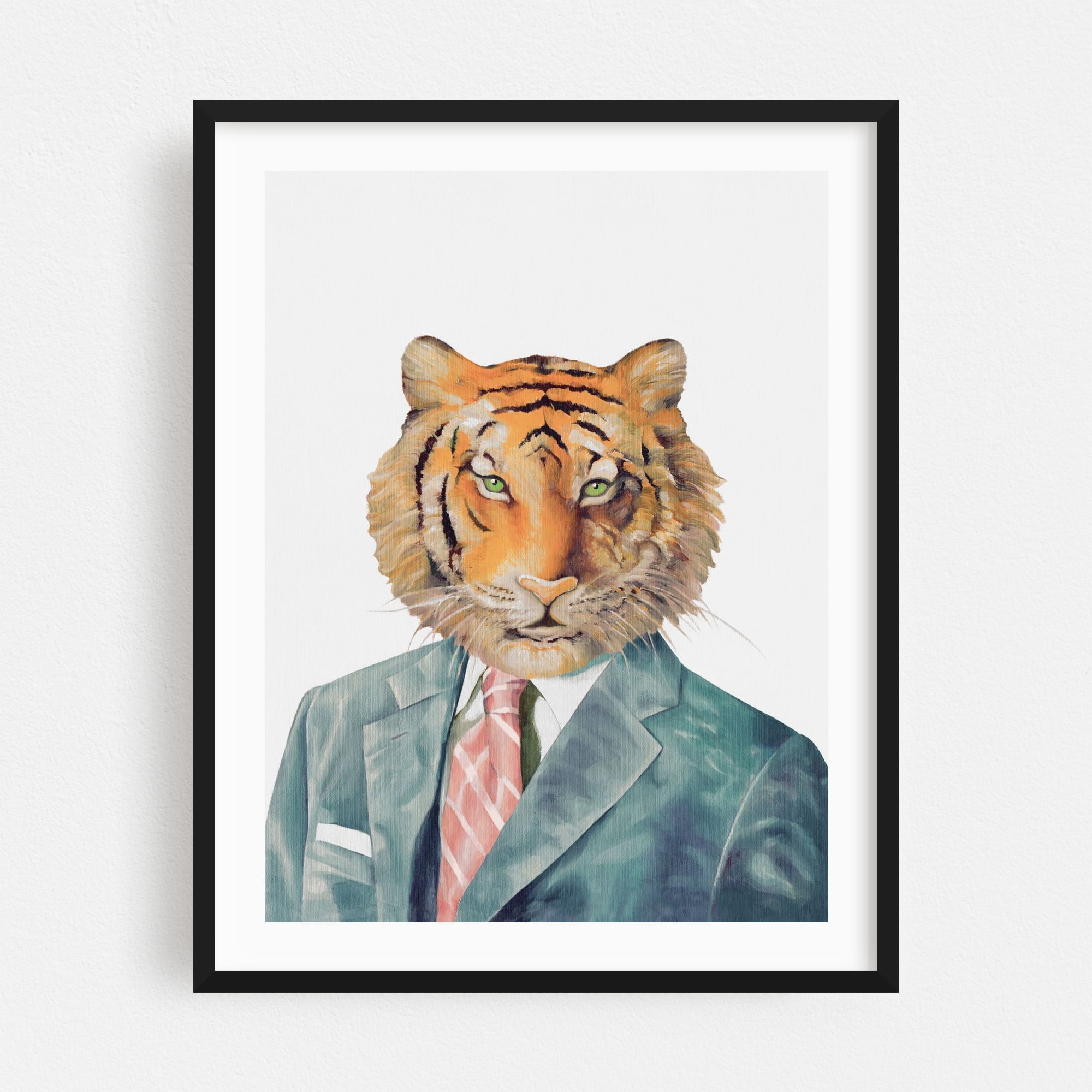 Tiger - Painting Tiger Surrealism Animal Humor Modern Art Portrait ...