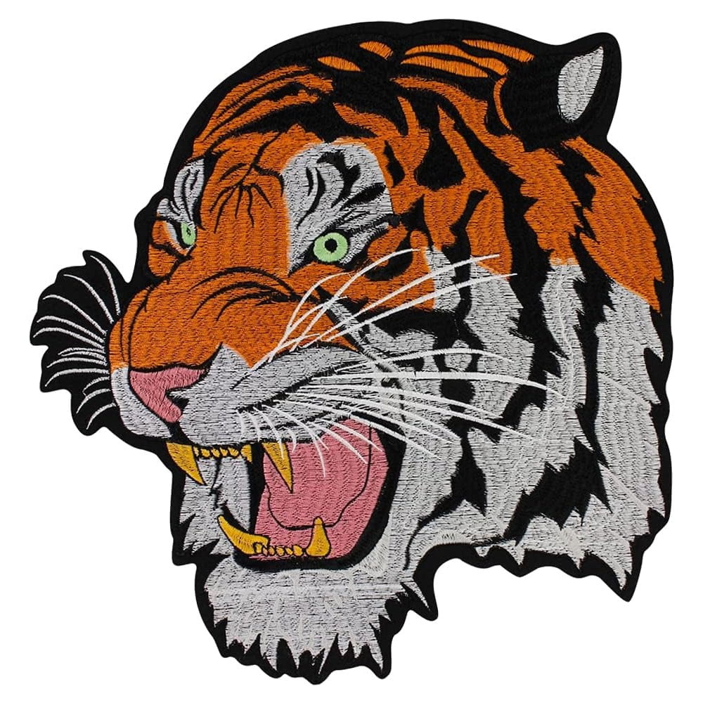Tiger Patches Embroidery Applique Iron on Patches Tactical Jackets ...