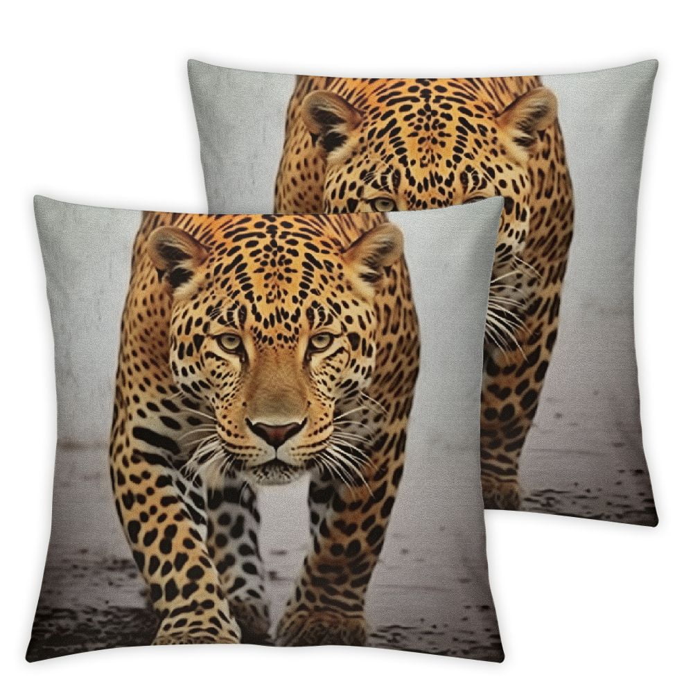 Tiger Pillows Wild Animal Cat Jaguar Panther Spots Doodle Leopard Throw ...