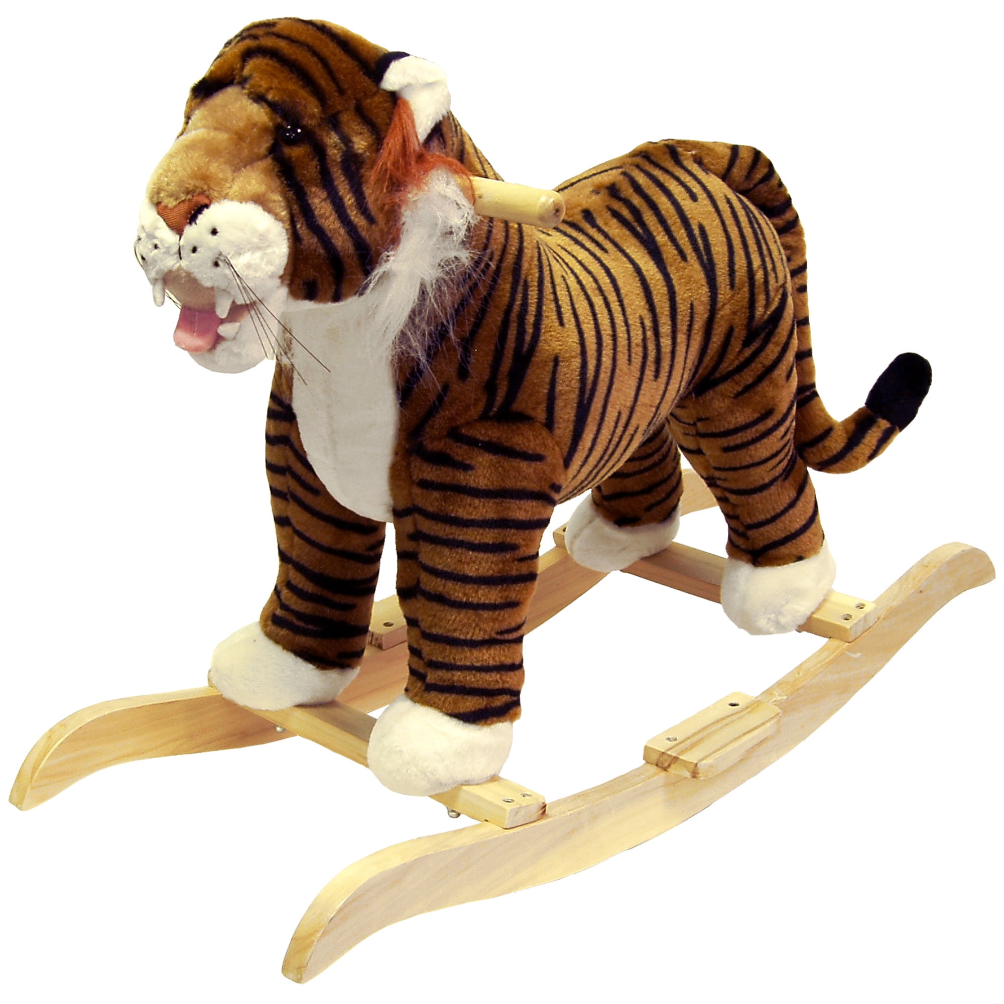 Tiger Plush Rocking Animal Ride On Toy by Happy Trails - Walmart.com