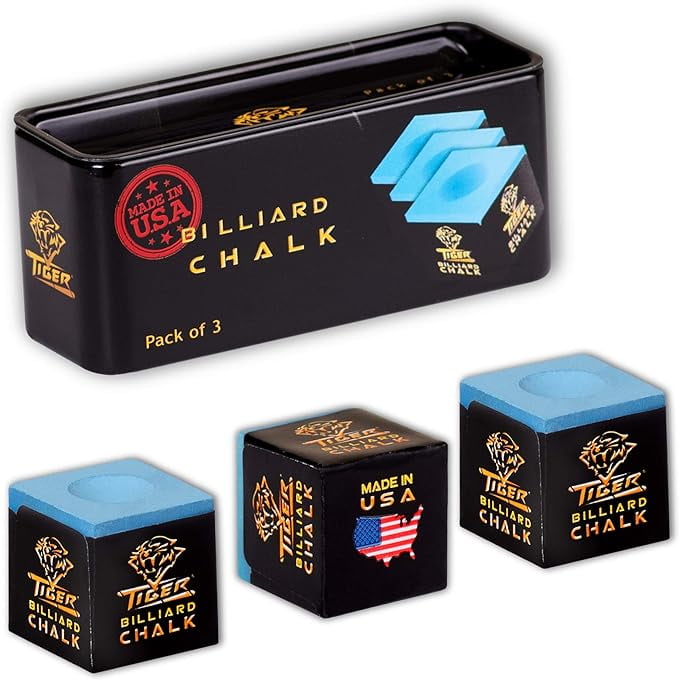 Tiger Pool cue Billiard Chalk - Blue - Pack of 3 - Walmart.com