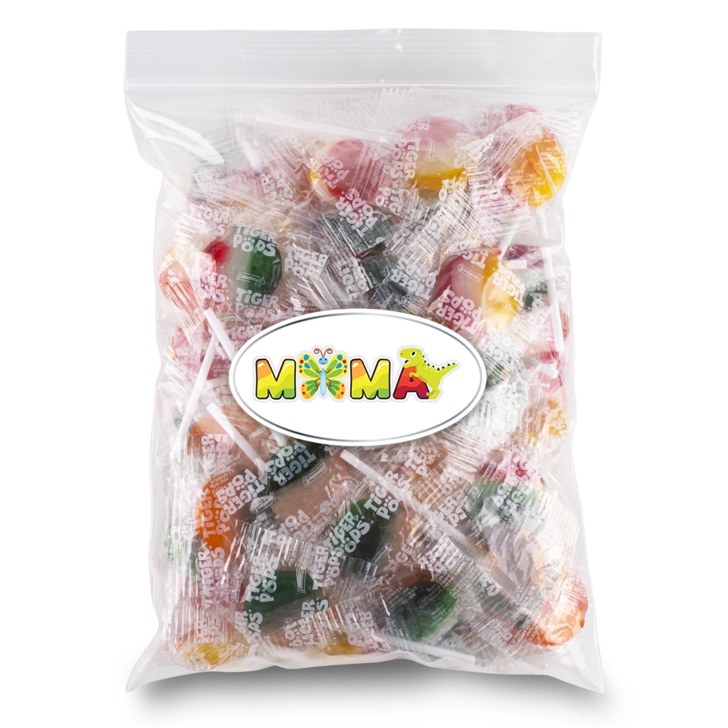 Tiger Pops Assorted Fruit Flavor lollipops Suckers– 5LB Vibrant Swirls ...