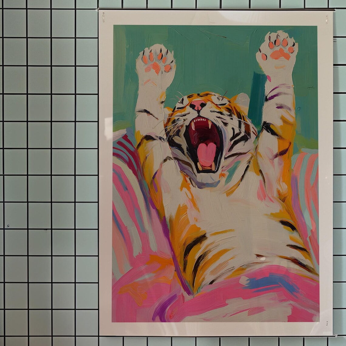 Tiger Poster, Bedroom Wall Art, Preppy Poster, Animal Print, Dopamine ...