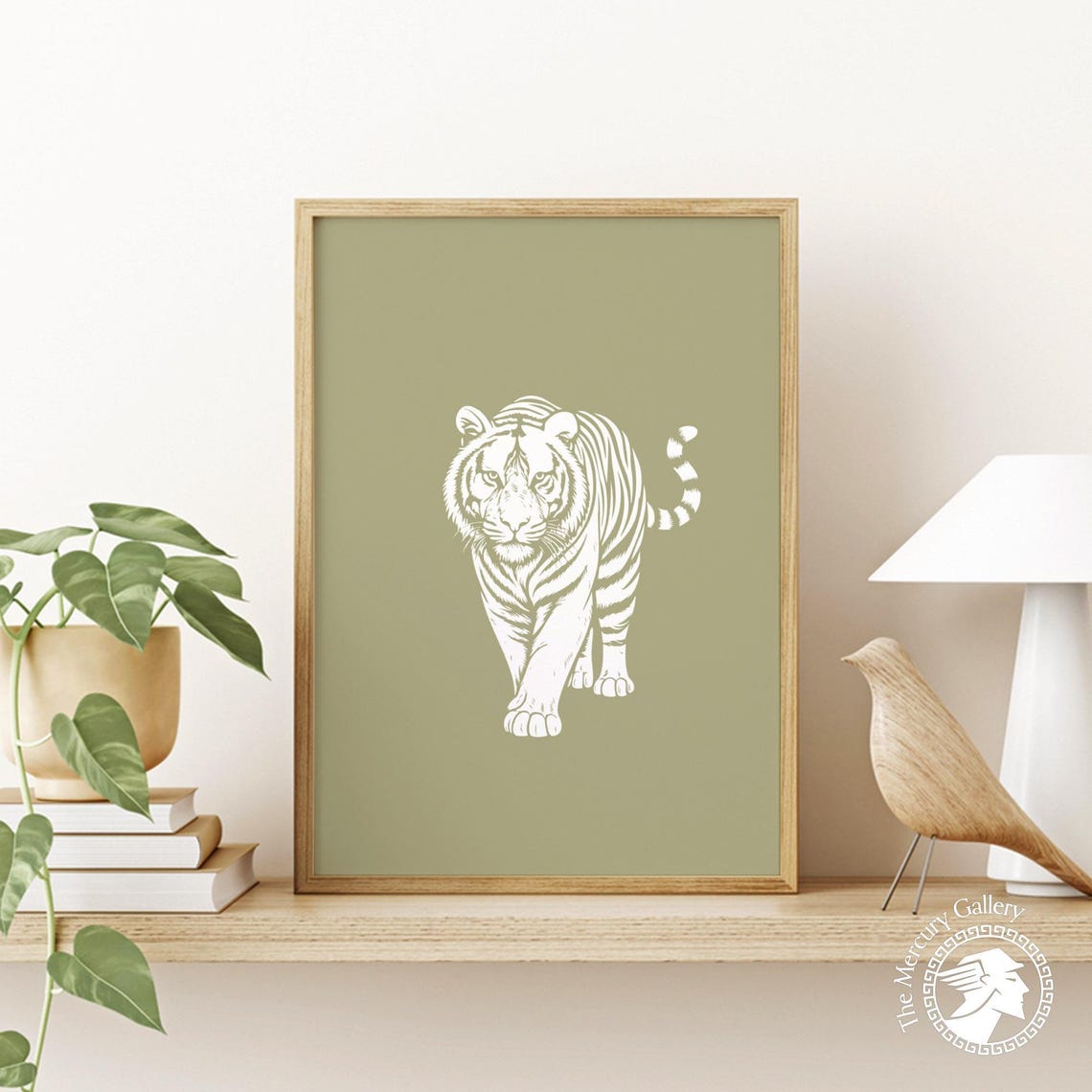 Tiger Poster, Minimalist Safari Animal Art Print, Jungle Wildlife ...