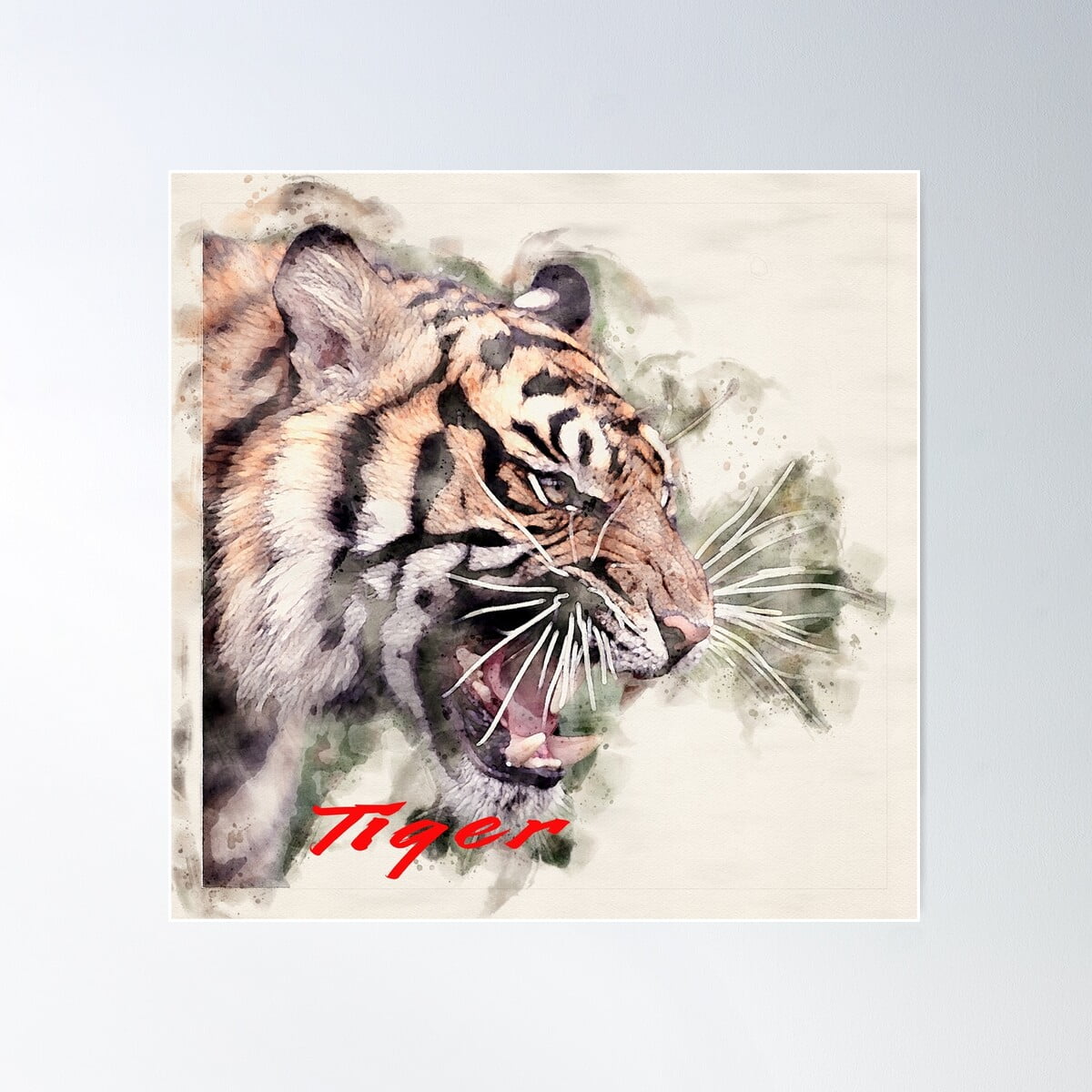 Tiger Poster Wall Art, Modern Wall Decor For Living Room Bedroom, 24x24 ...