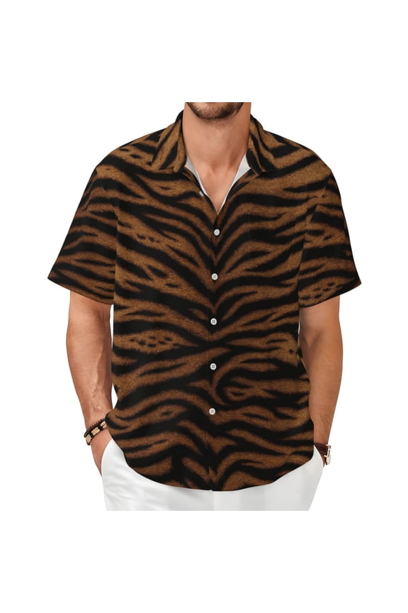 Mens Tiger Print Shirt