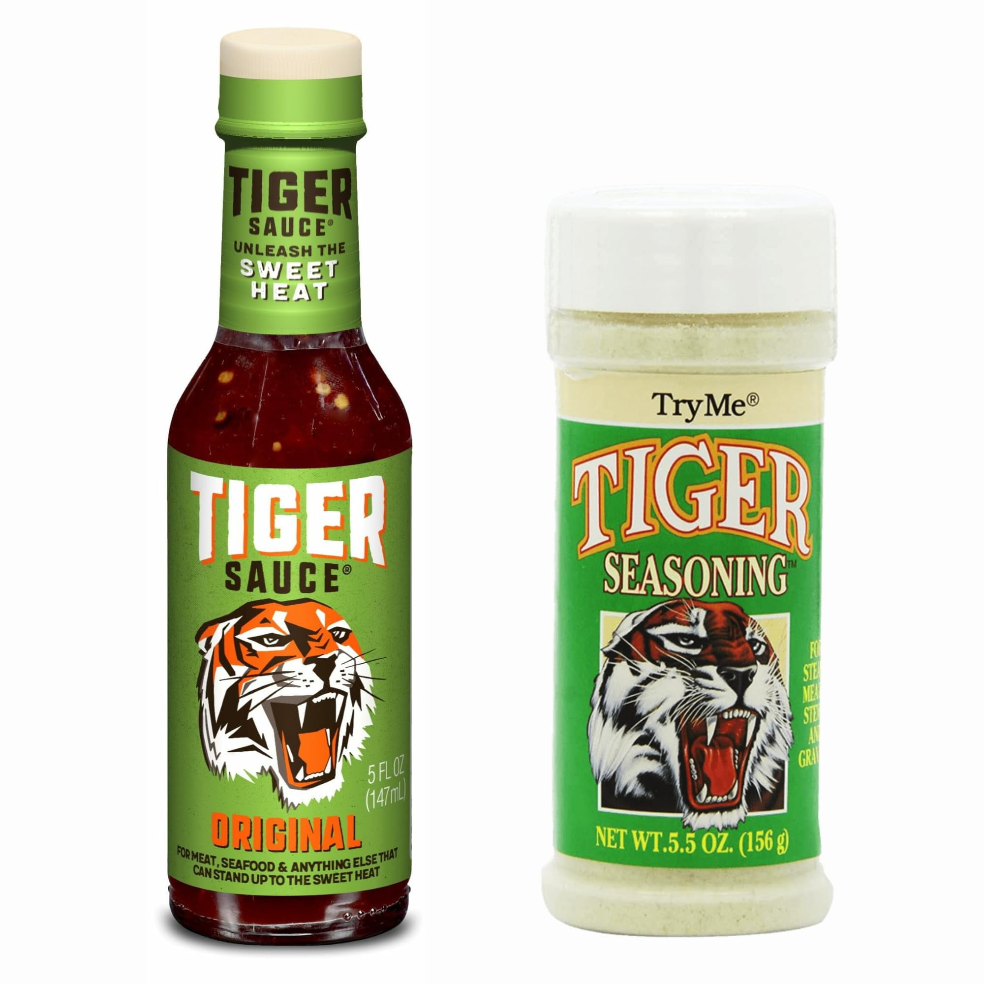 Tiger Sauce and Tiger TMA2 Seasoning Bundle Pack of 2 - One 5oz Tiger ...