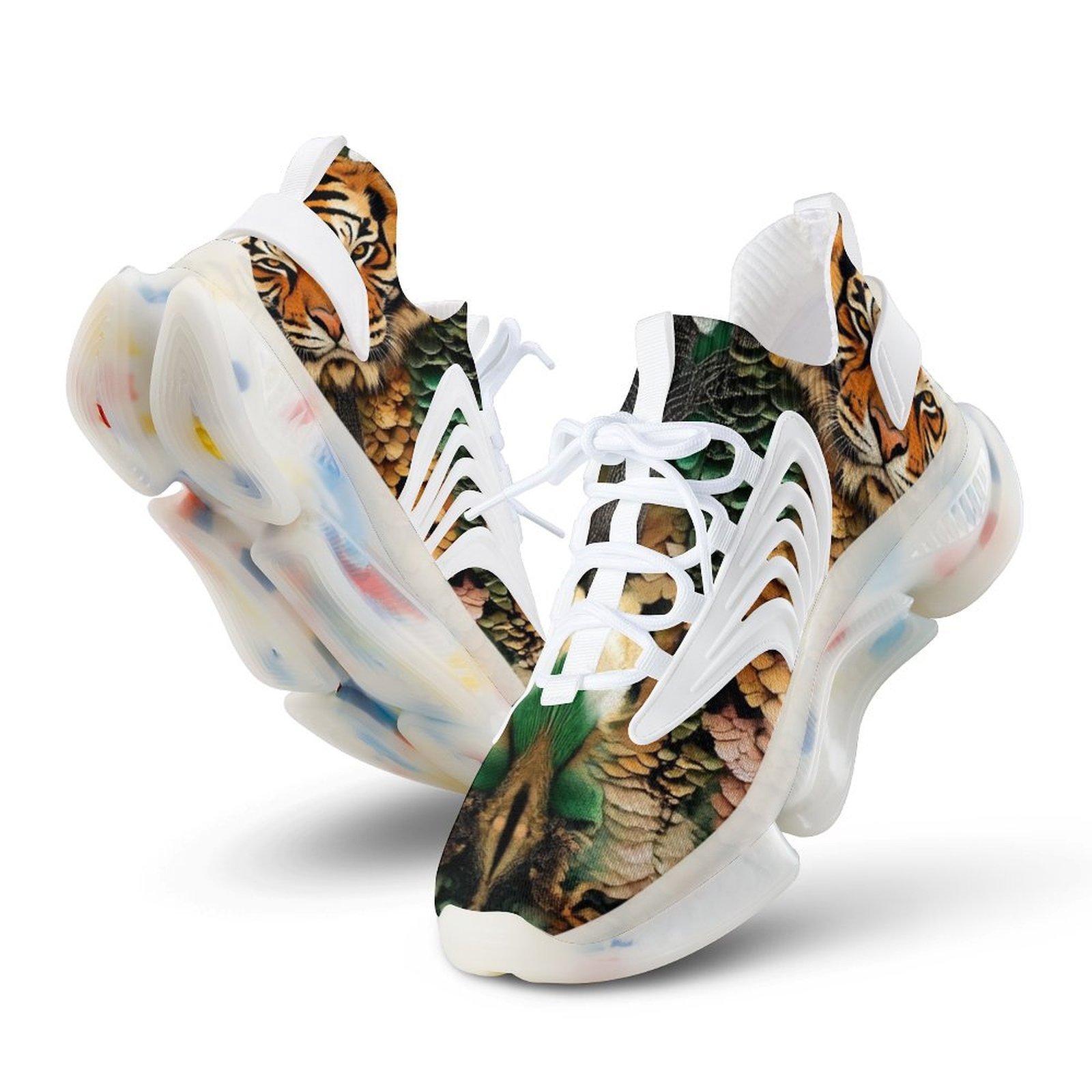 Tiger Scales Symmetrical Art Walking Shoes for Men Woman Lightweight ...
