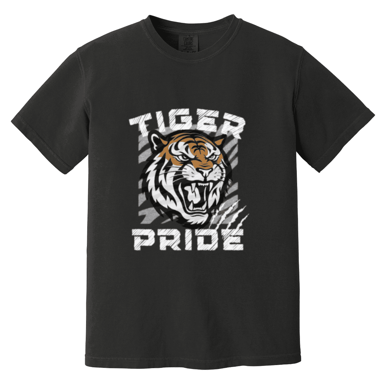 Tiger School Mascot Pride Sports Team Graphic Comfort Color T-shirt ...