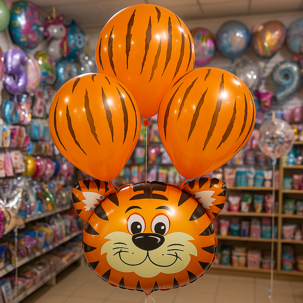 Tiger Share Balloon Animal Zoon Tiger Mylar Balloon Decoration Party ...