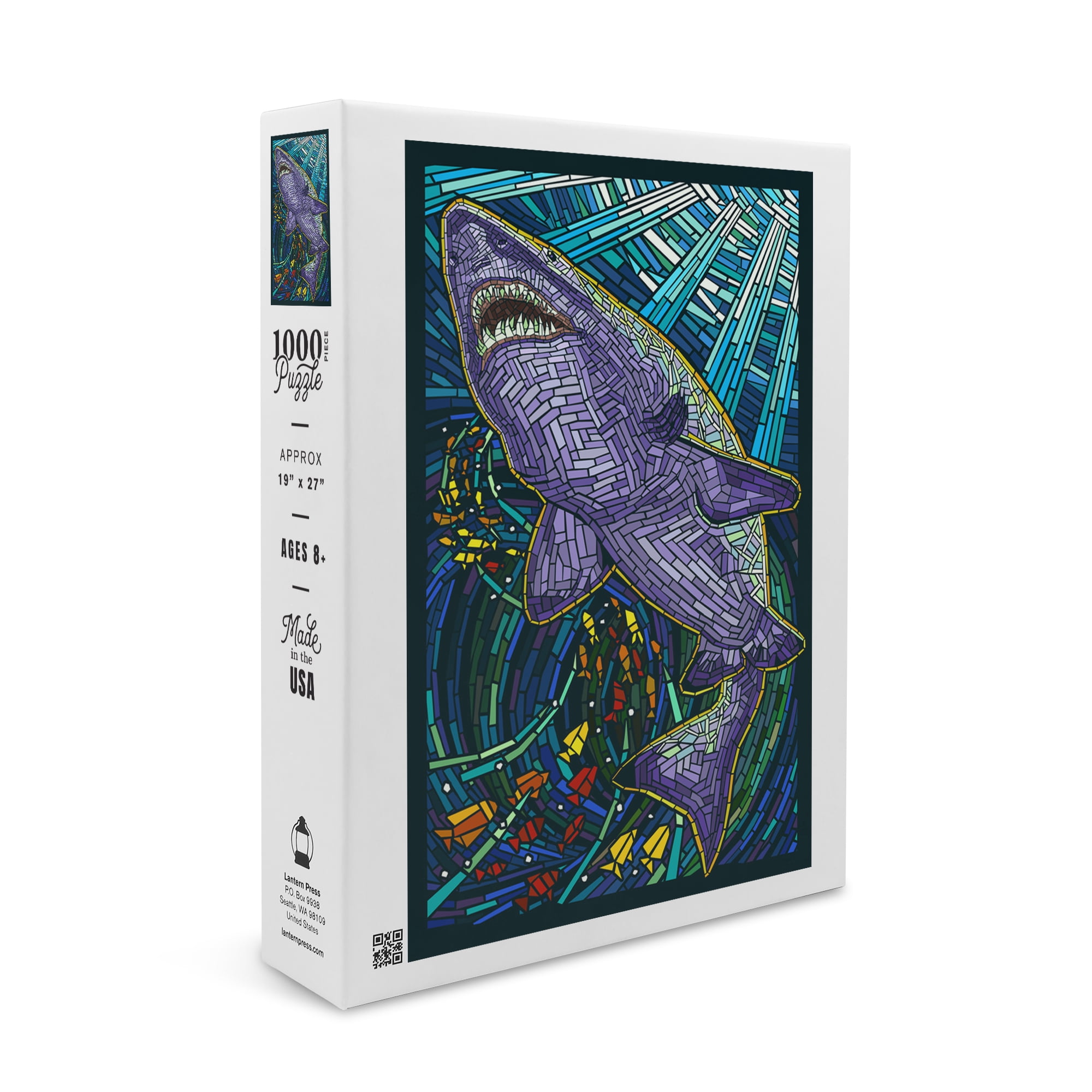Tiger Shark Paper Mosaic (1000 Piece Puzzle, Size 19x27, Challenging ...