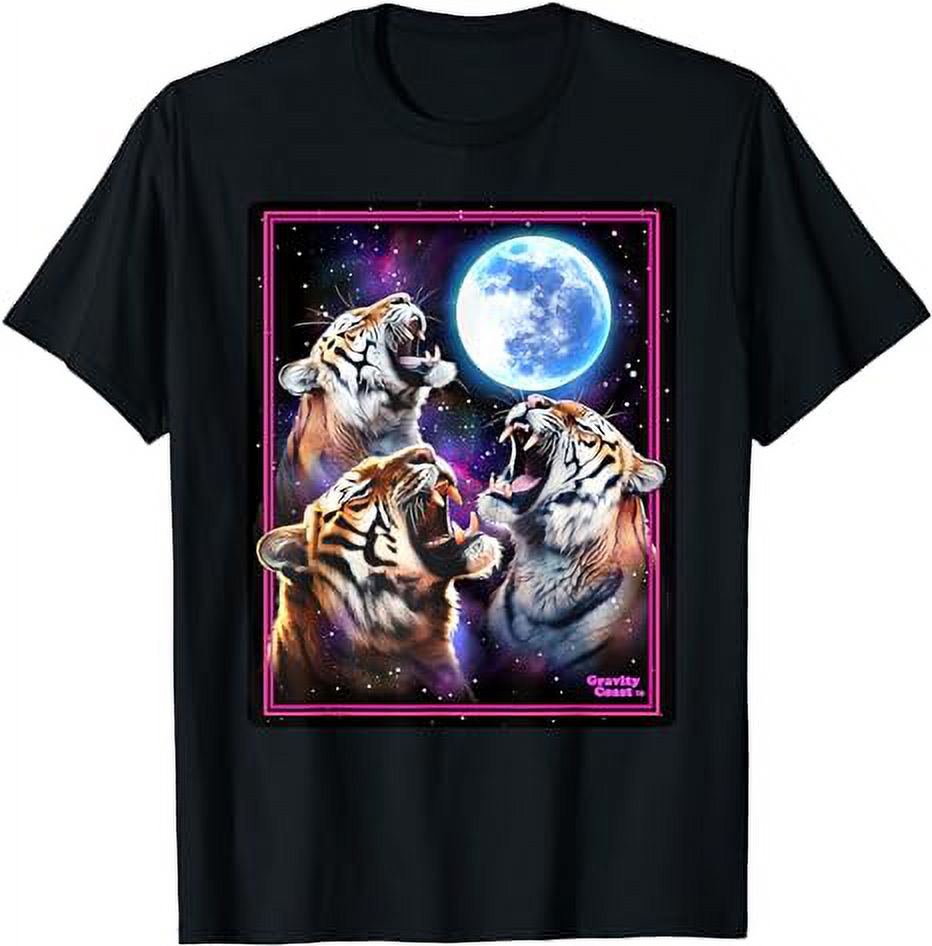 Tiger Shirt Tigers Howling at Moon Bengal Tiger Pride Power T-Shirt ...