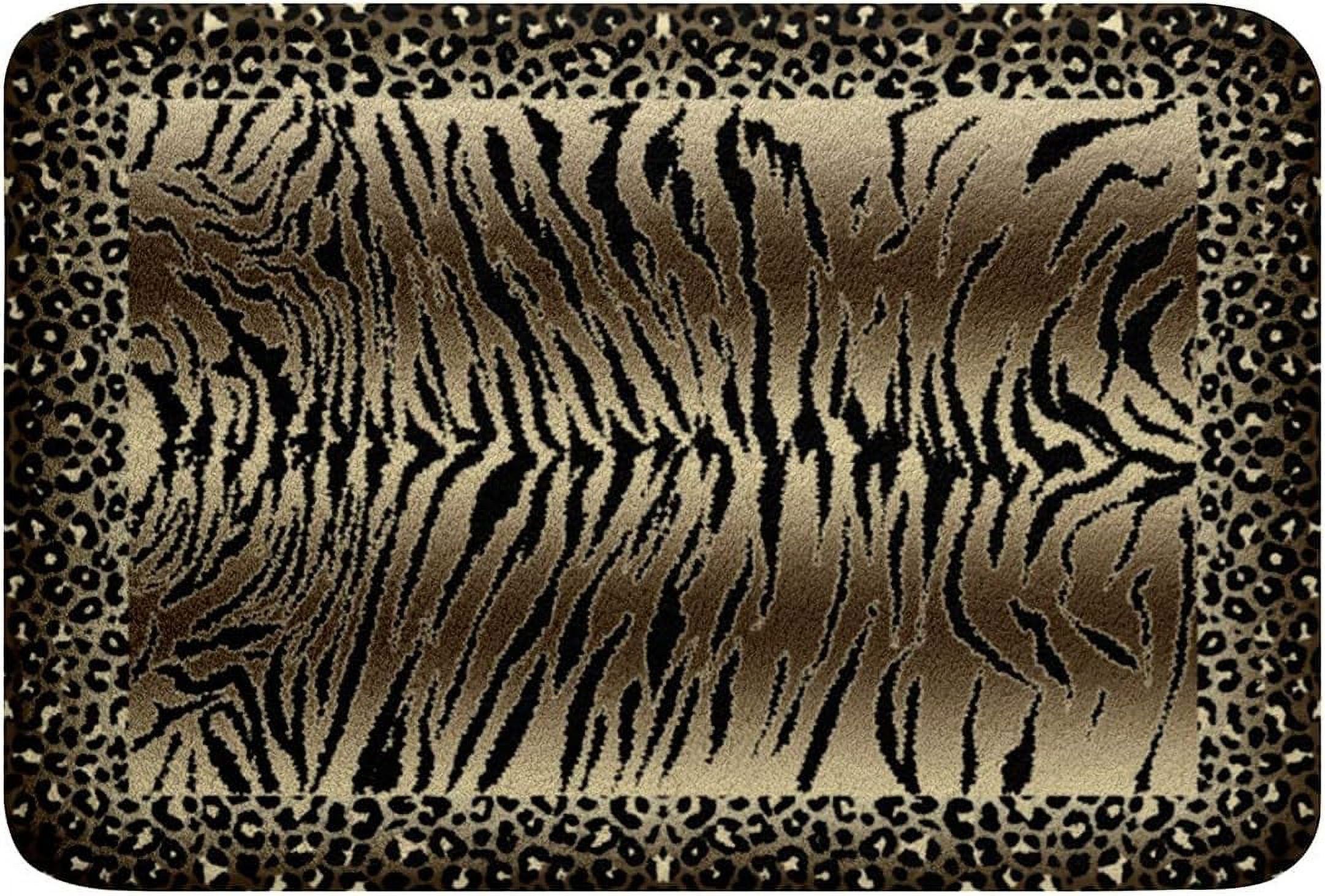 Tiger Skin Print Bath Mats for Bathroom,Leopard Skin Bathroom Mats Rugs ...