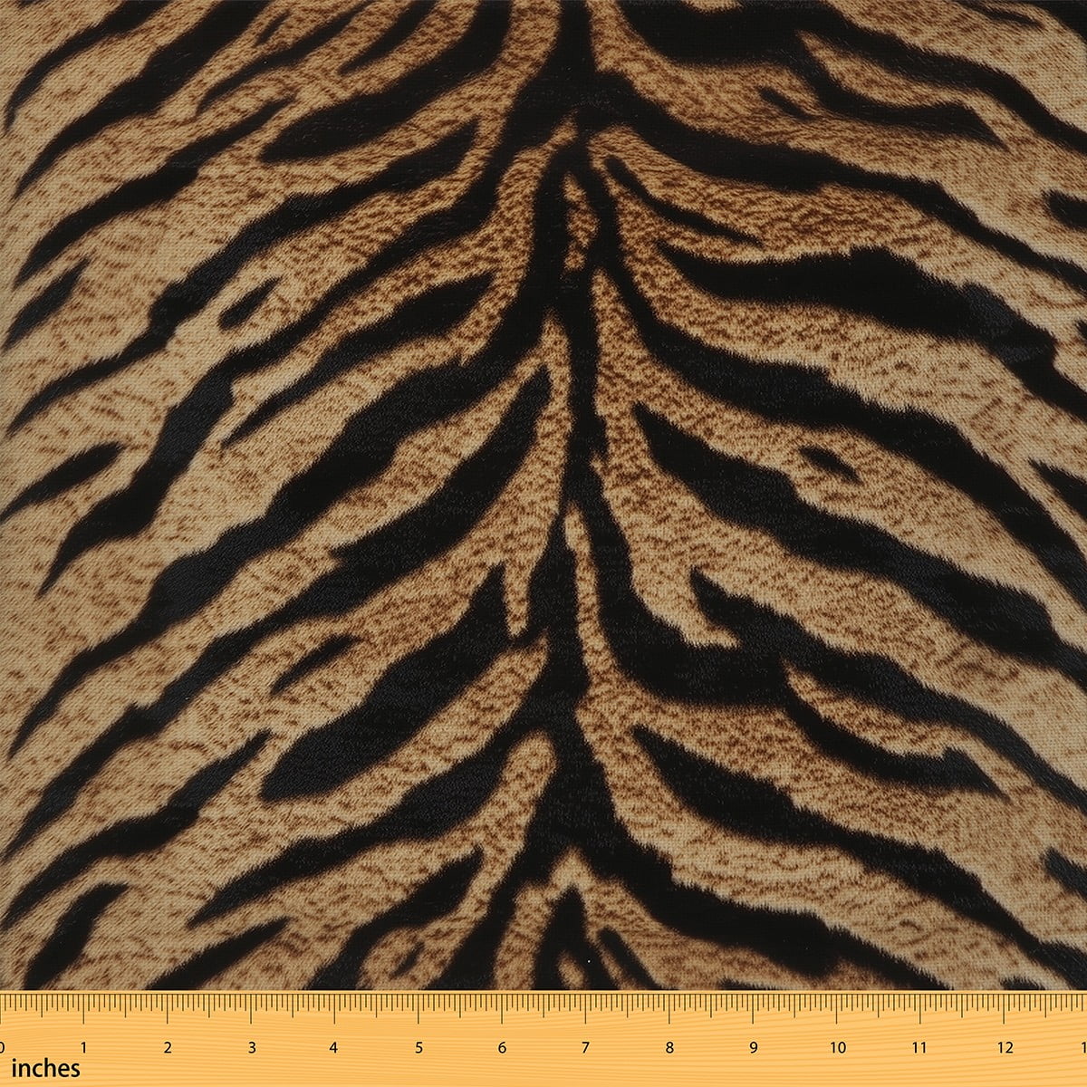 Tiger Skin Print Fabric By The Yard, 3D Animals Rustic Upholstery ...