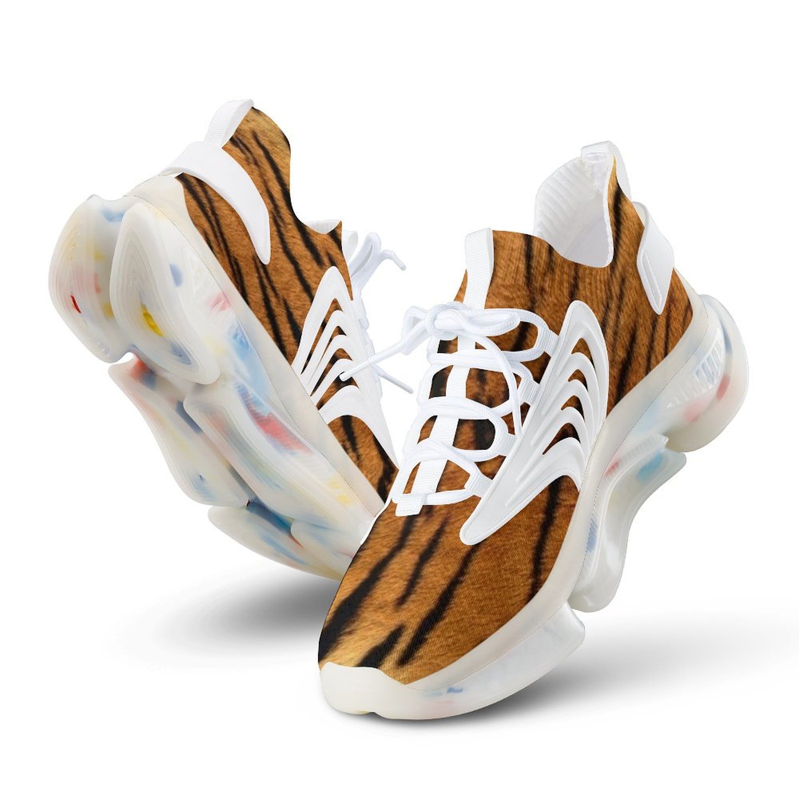 Tiger Skin Texture Walking Shoes for Men Woman Lightweight Tennis ...