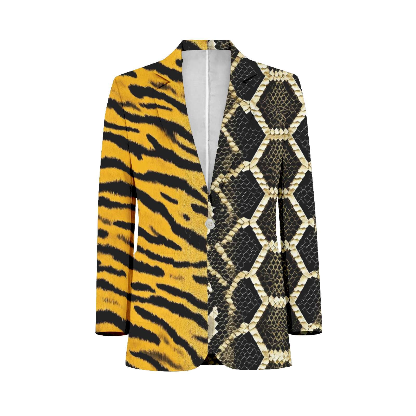 Tiger Snake Animal Print Pattern Customized Men's Suits full man Shawl ...