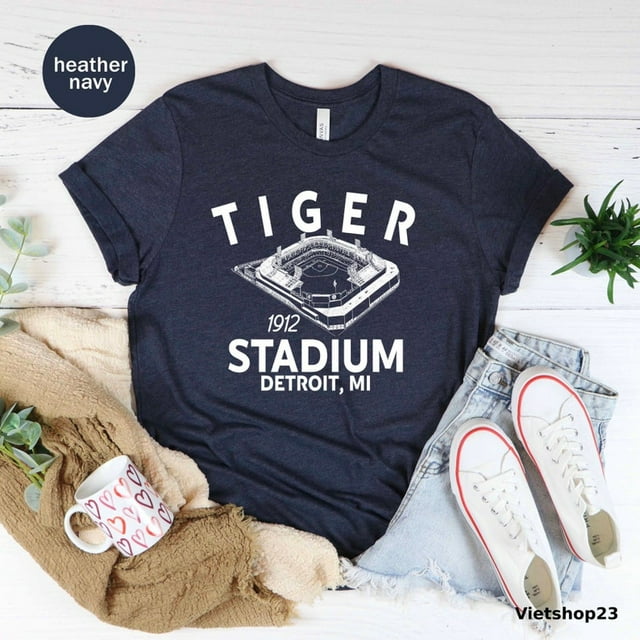Tiger Stadium 1918 Tee – Baseball Fan Stadium Shirt - Walmart.com