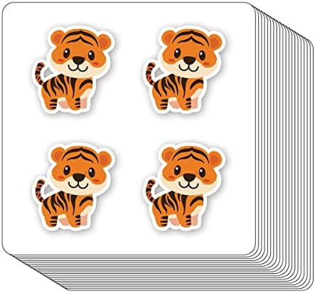 Tiger Stickers 1in for Scrapbooking, Arts, Craft, Kids DIY, Calendars ...