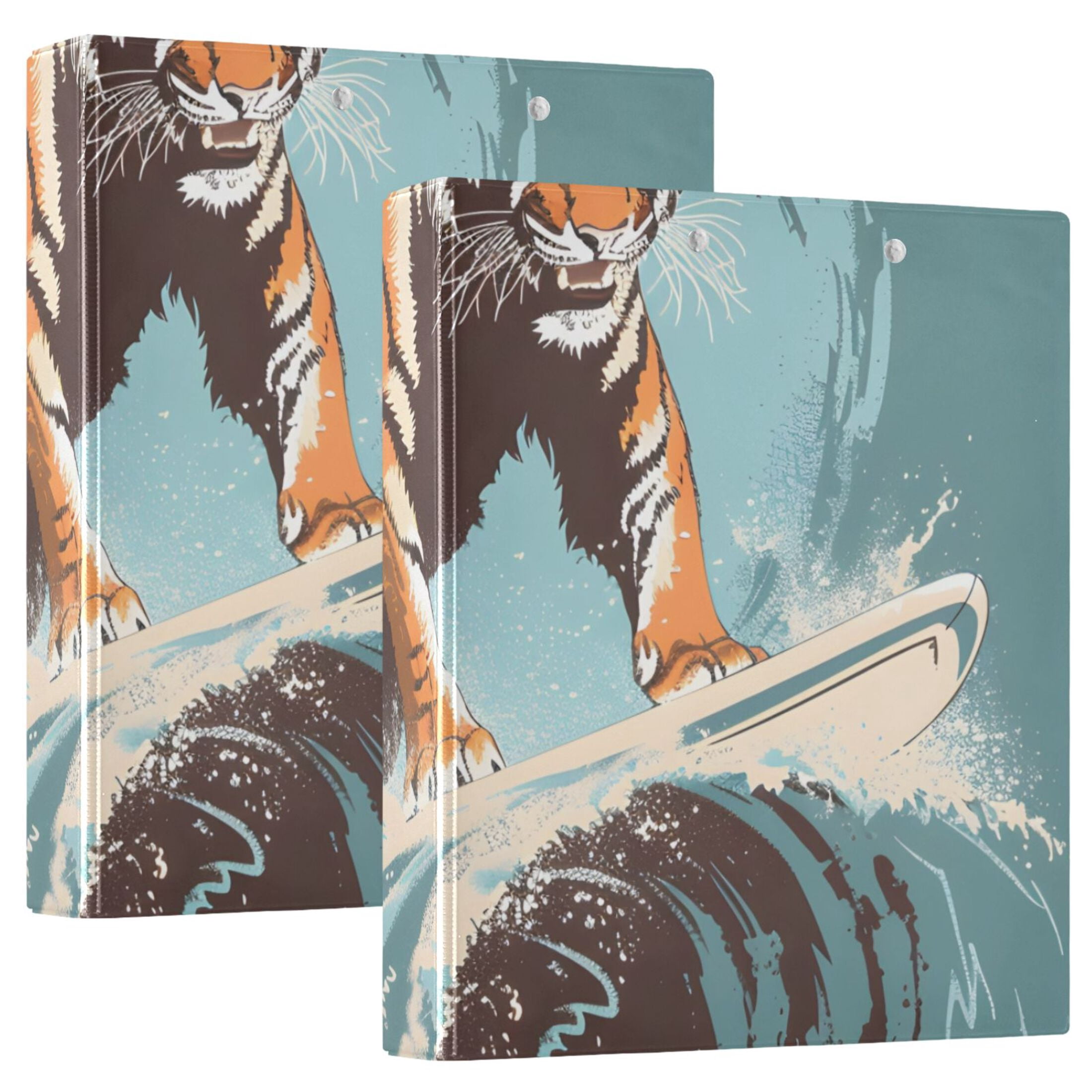 Tiger Surfing 3 Ring Binders 1.5 inch Hardcover File Folders with ...