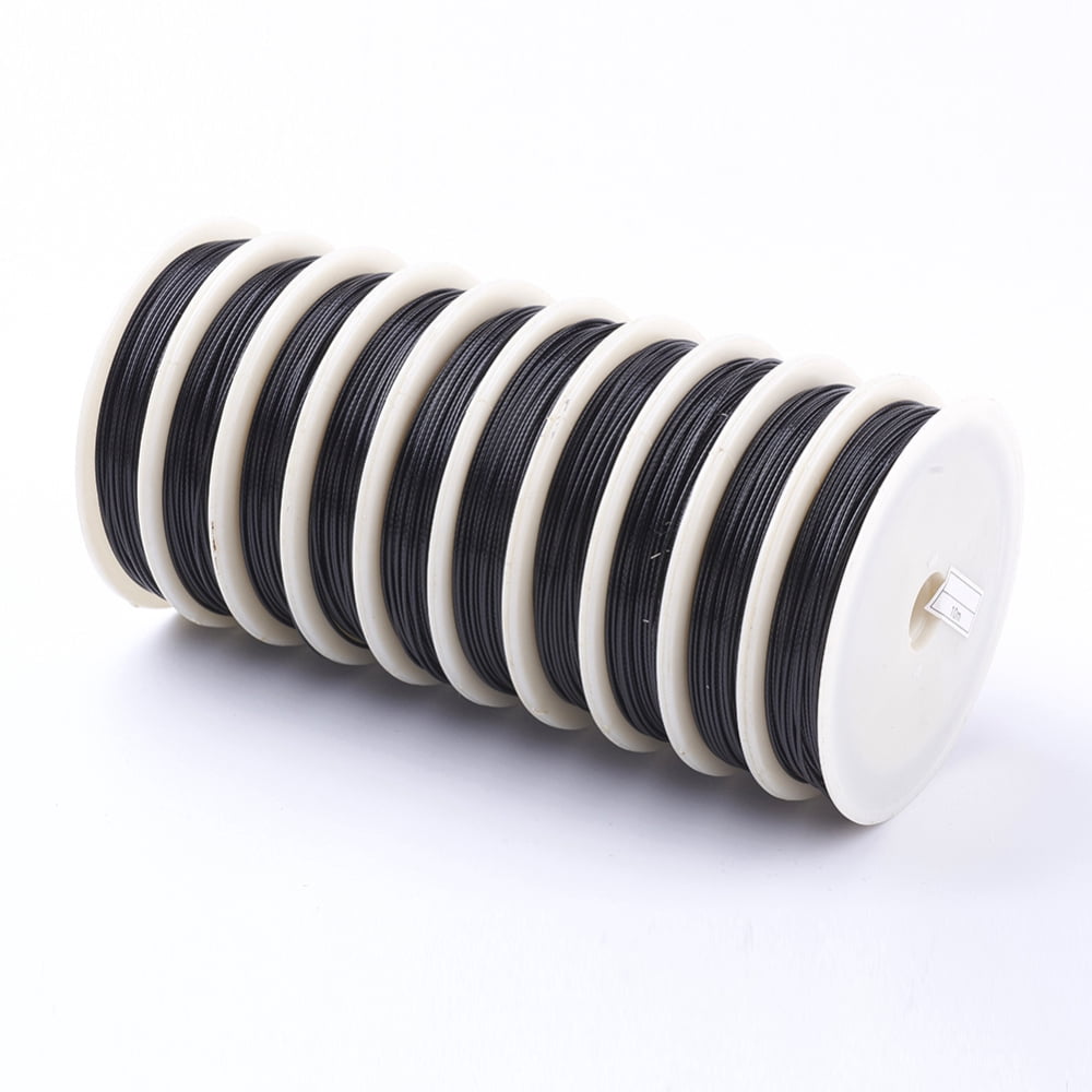 Tiger Tail Wire Nylon-coated Stainless Steel Black 18 Gauge 1.0mm about ...