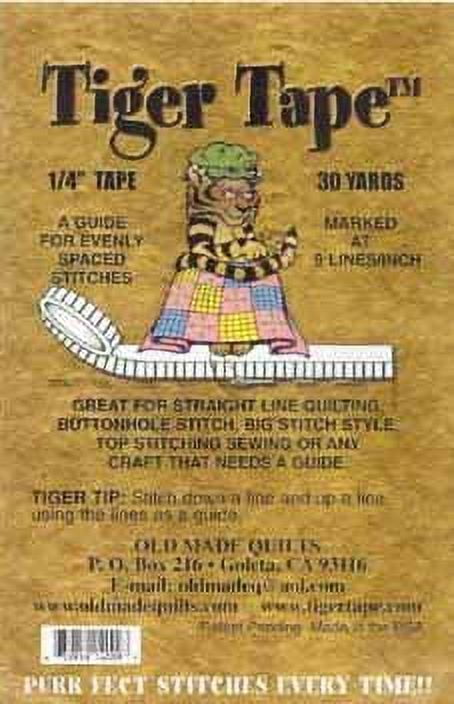 Tiger Tape"1/4-9" Lined Stitching Tape 30 yards White - Walmart.com