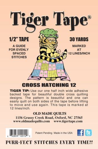 Tiger Tape Crosshatching 1/2 inch Marked at 12 Lines - Walmart.com