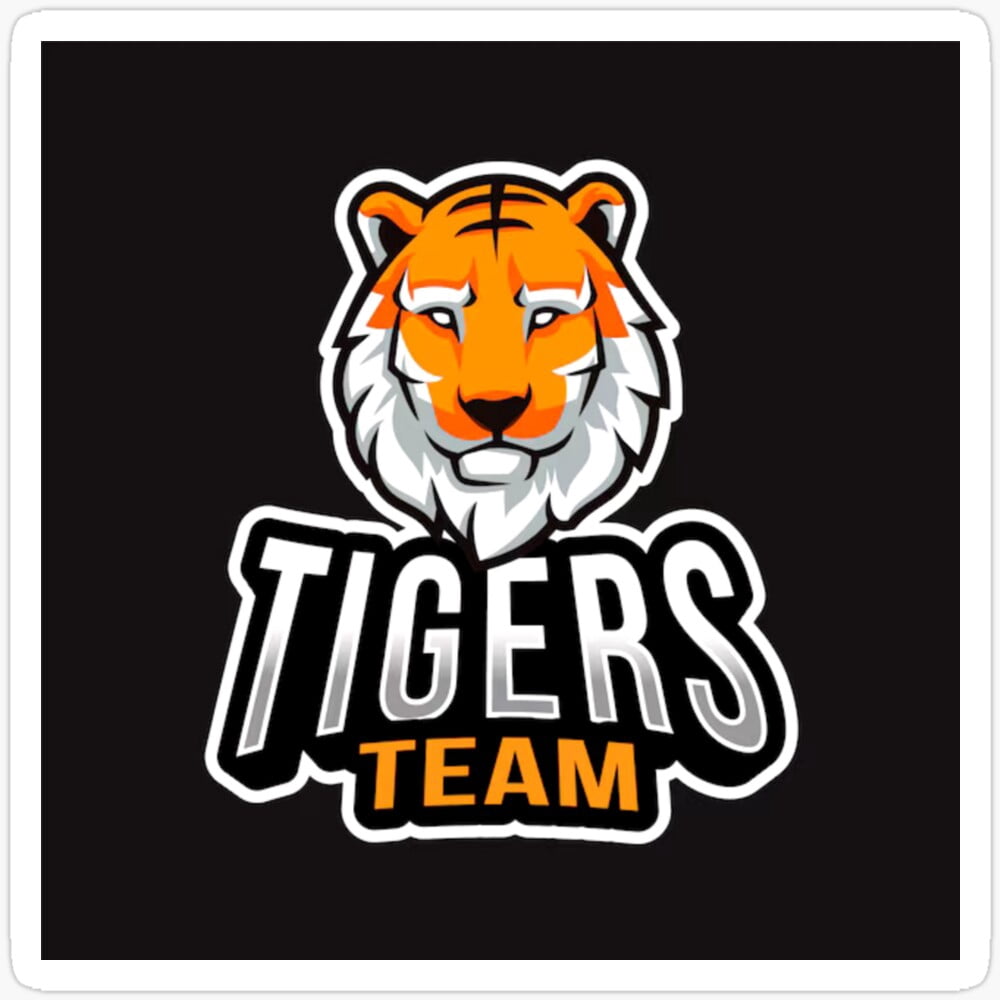 Tiger Team Mascot Design Sticker Baseball Sticker, Football Sticker ...