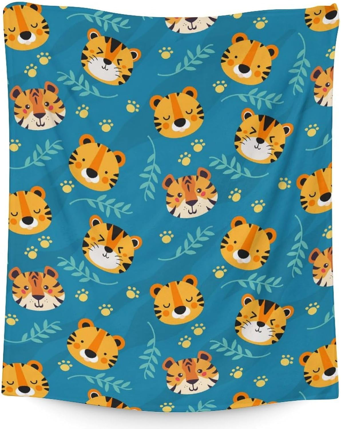 Tiger Throw Blanket - Soft, Fuzzy & Warm - 30x40 Inches Lap Size ...