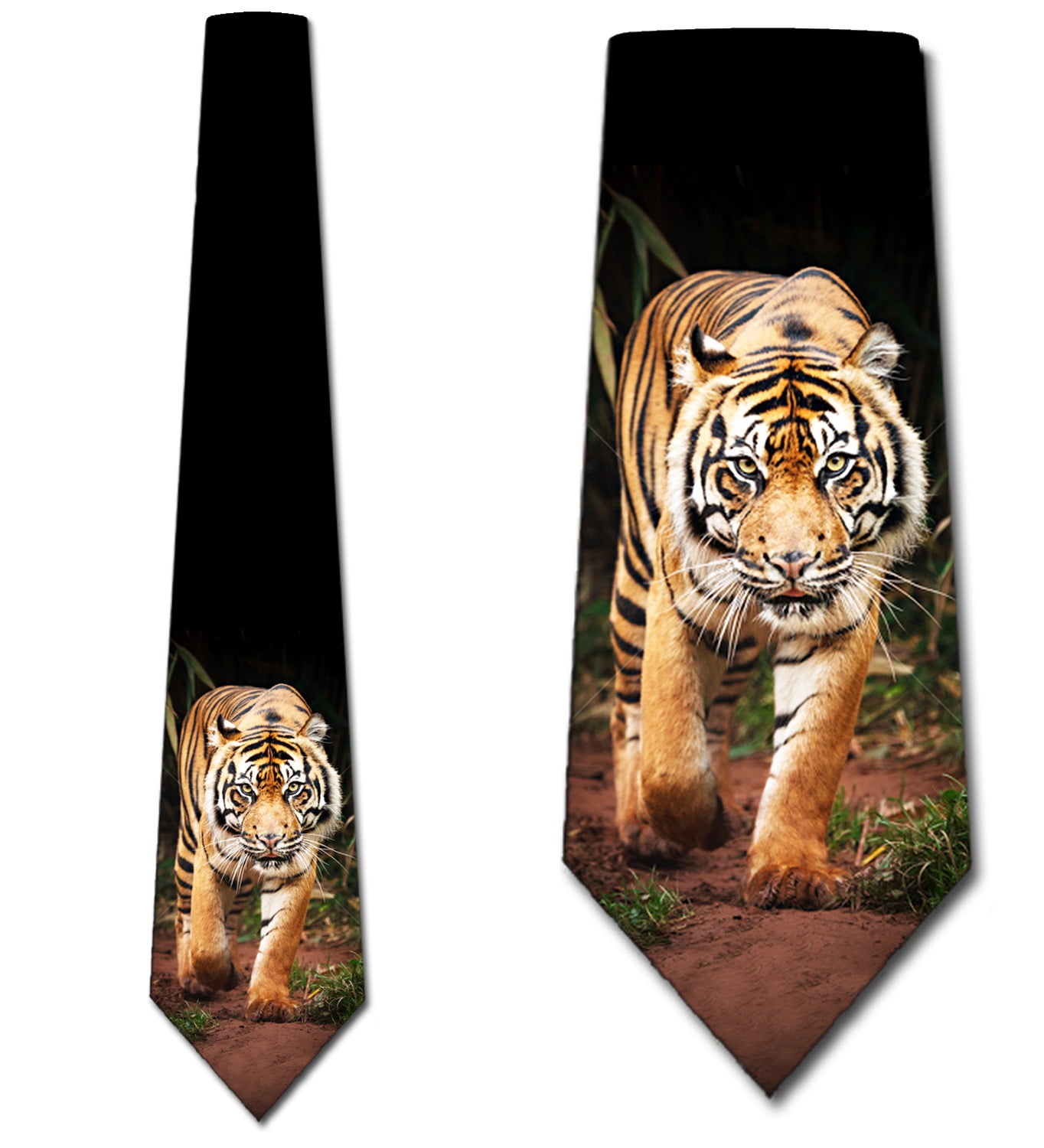 Tiger Ties Mens Jungle Cat Necktie by Three Rooker - Walmart.com