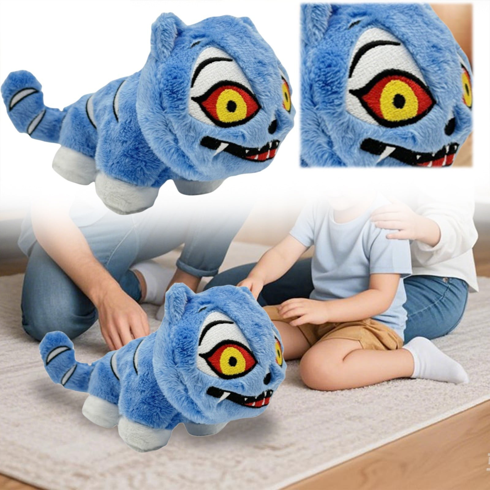 Tiger Toy Stuffed Animal Cuddly Hugging Pillow Ideal For Kids And Adult ...