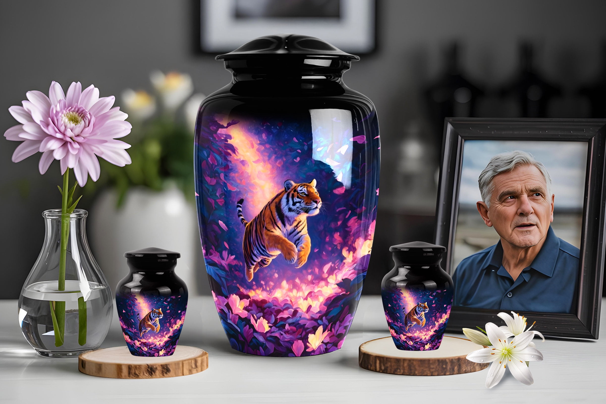 Tiger Urn for Ashes Adult male and Female, mini urns for Human Ashes ...