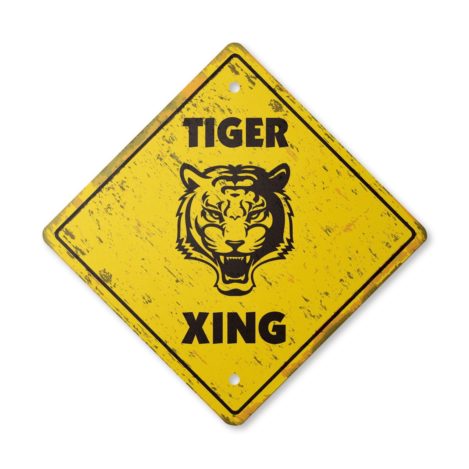 Tiger Vintage Crossing Sign Zone Xing | Indoor/Outdoor Plastic | 14 ...