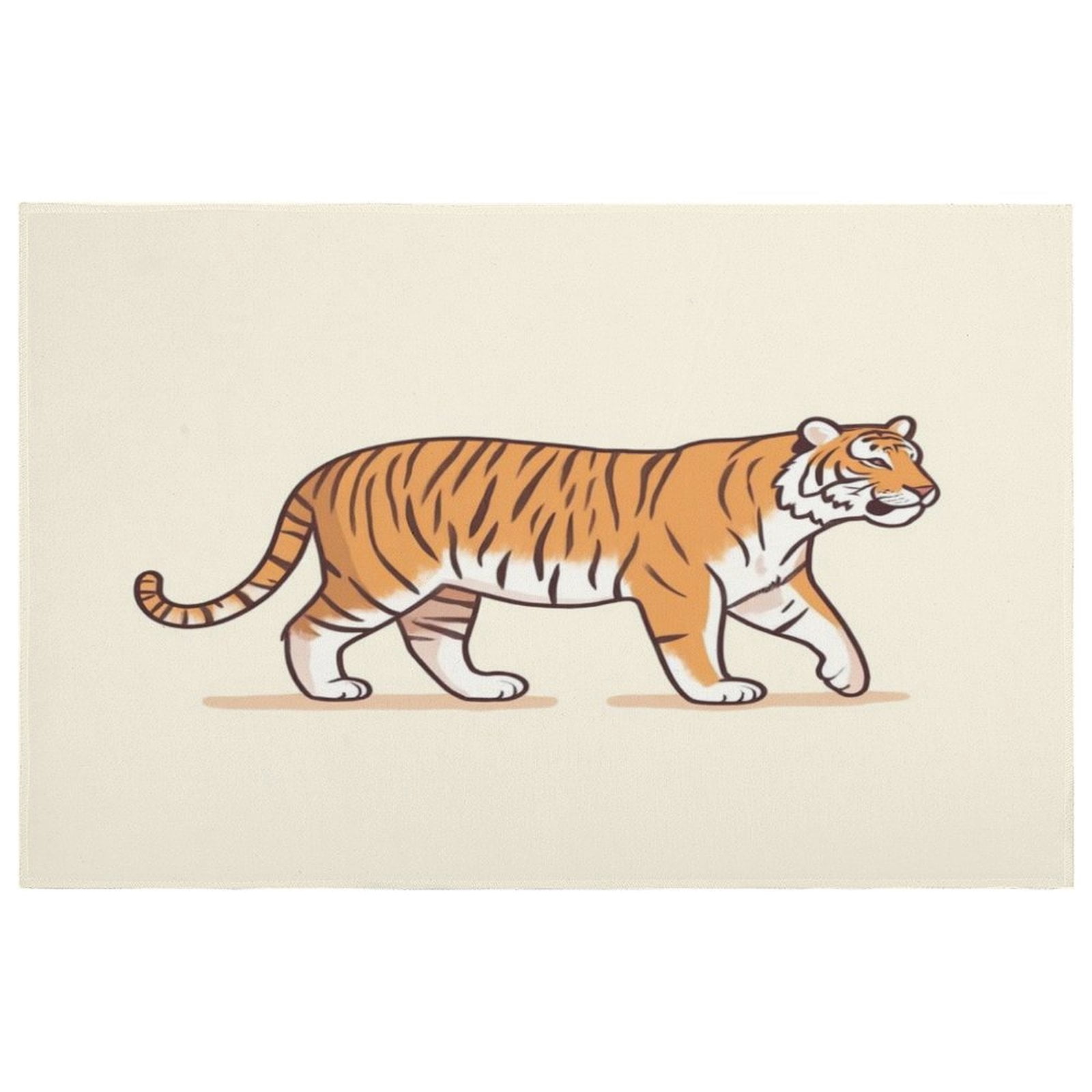Tiger Walking Illustration Adult Home Decor Bedroom Living Room Crystal ...