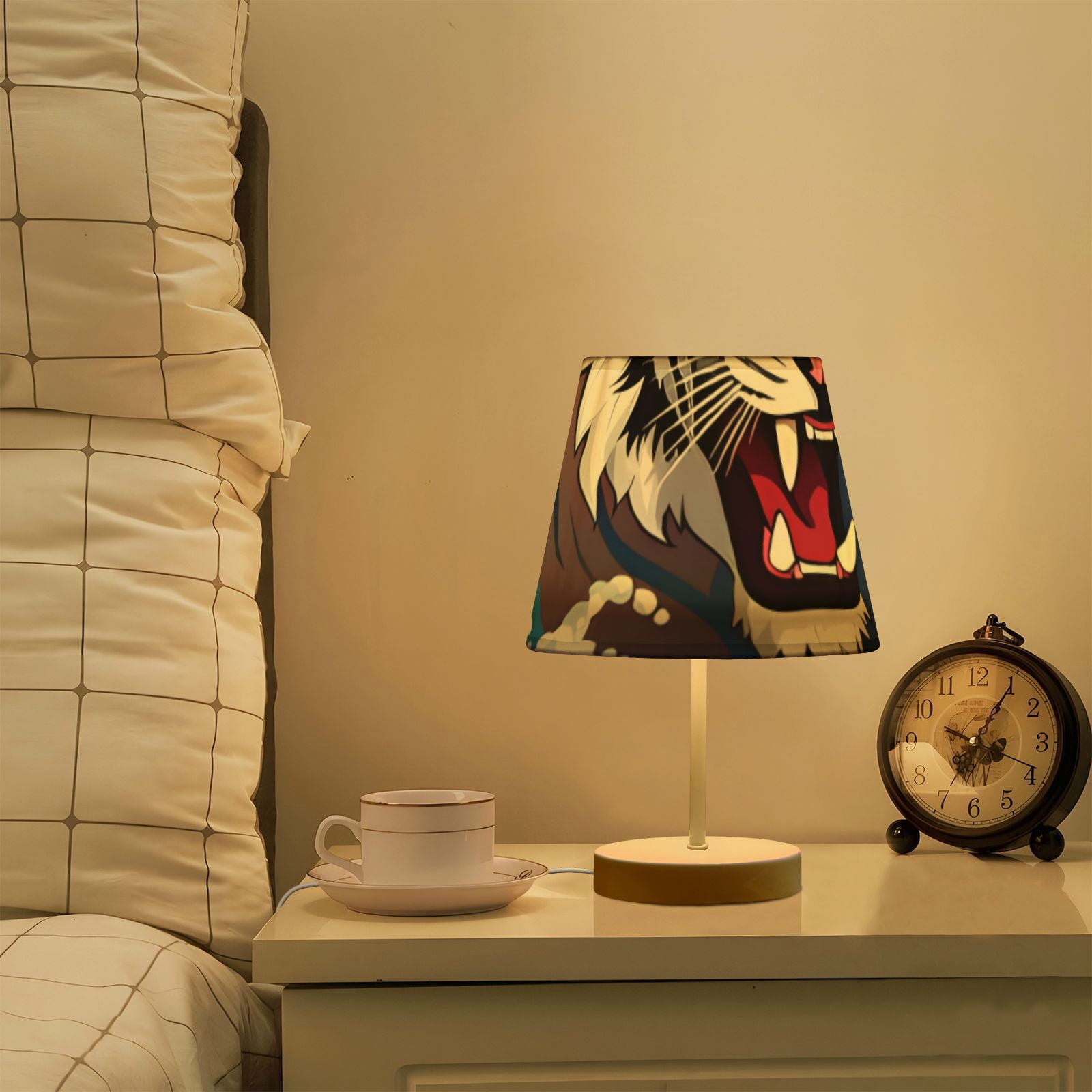 Tiger Waves LED Desk Lamp Table Lamp USB Bedside Nightstand Small Lamp ...