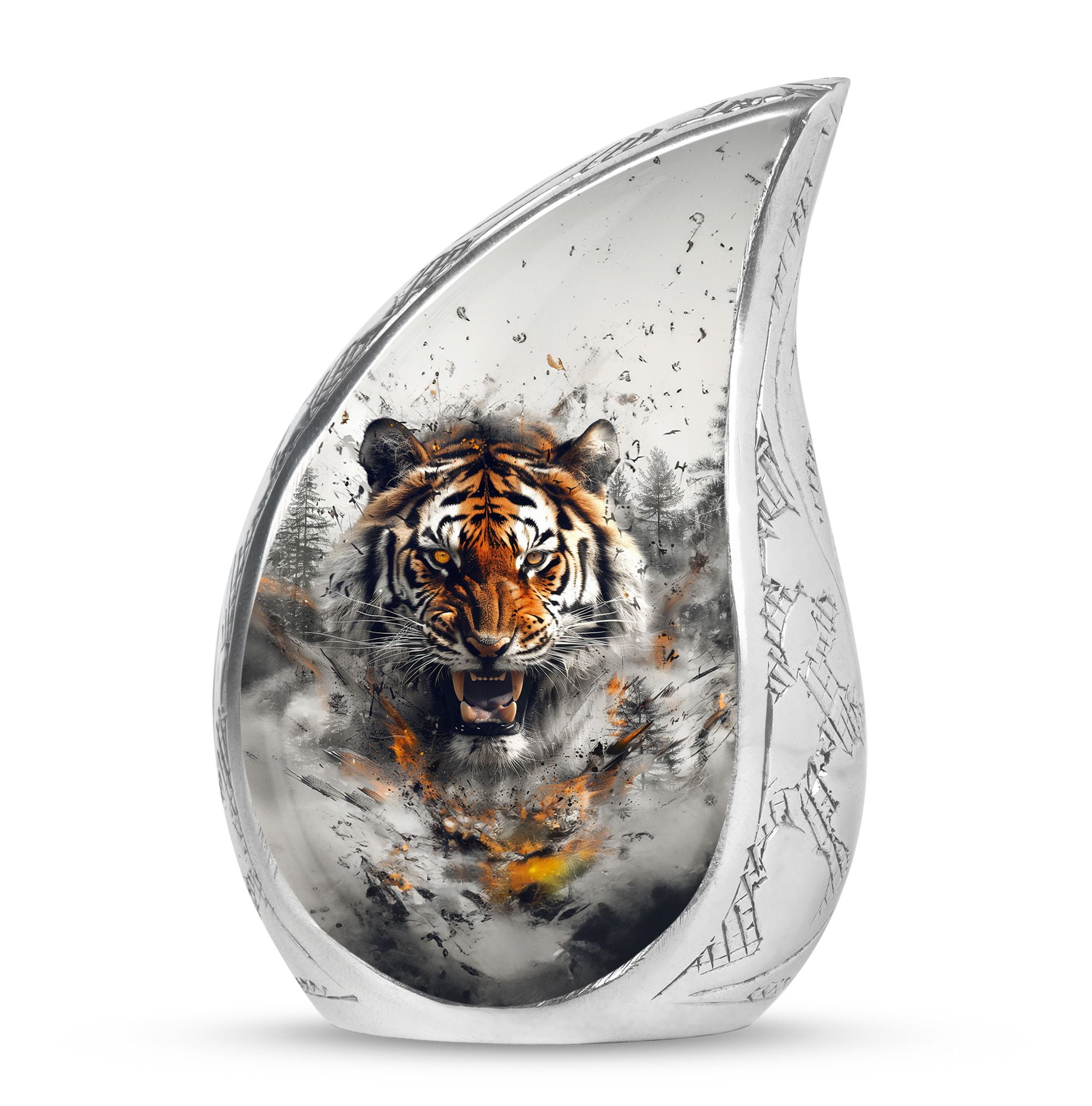 Tiger White Urn - Mini Urns For Human Ashes, Urns For Human Ashes Adult ...