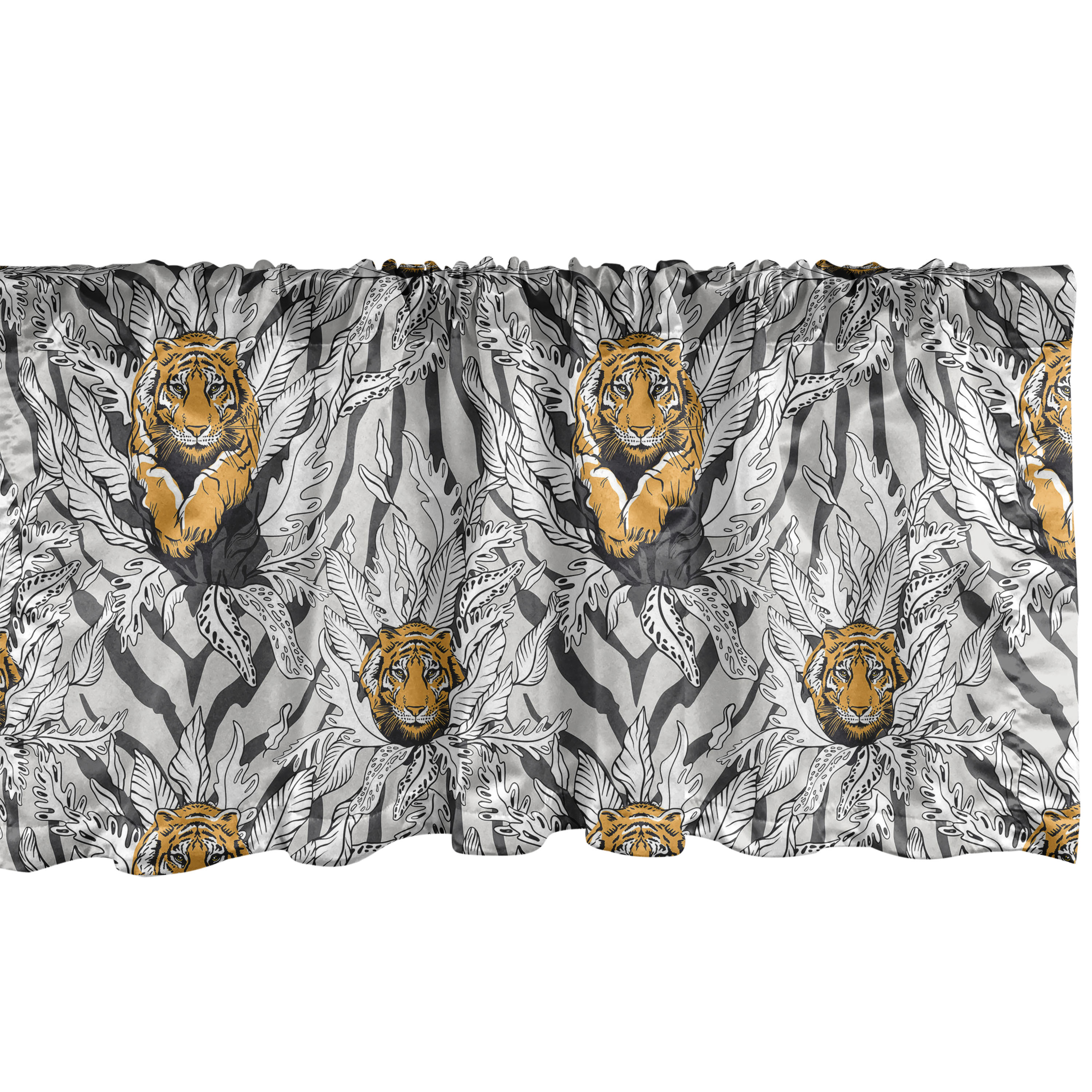 Tiger Window Valance, Tiger Jumping Wild Life Animal Africa Savannah ...