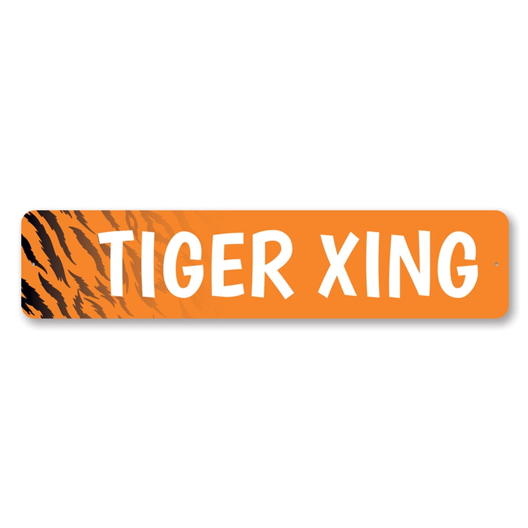 Tiger Xing, Wildlife Animal Road Sign, Wildlife Street Sign, Tiger De ...