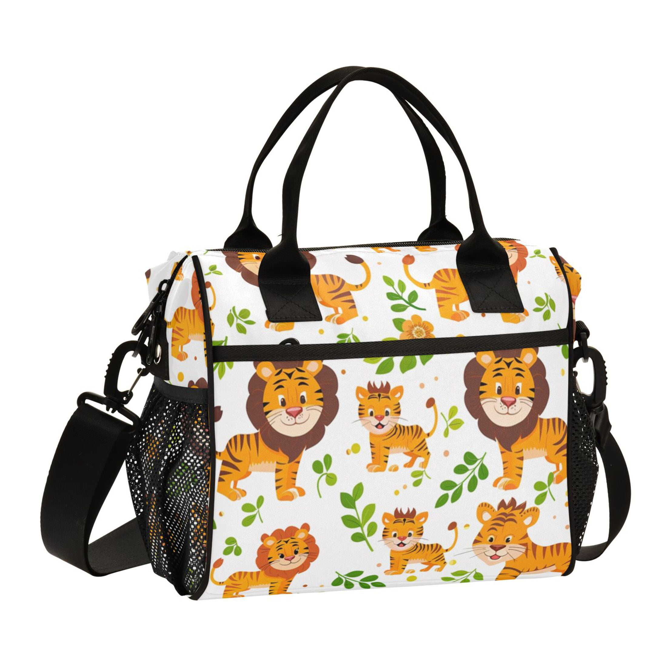 Tiger and Lion Lunch Bag Insulated Lunch Box Leakproof Reusable Cooler ...