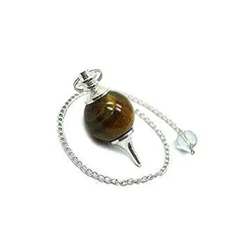 Tiger eye Stone Ball Pendulum Dowsing Stone for Reiki Healing Clear ...