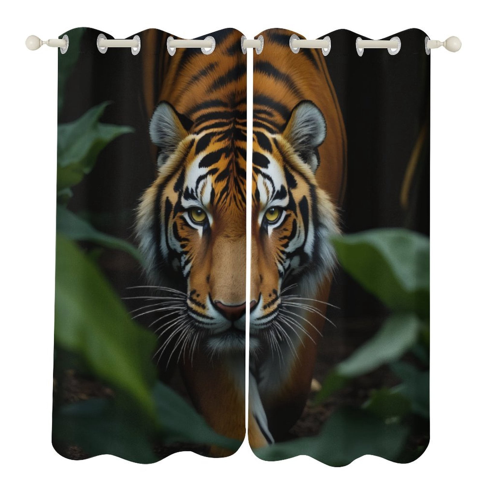 Tiger in Jungle Blackout Window Curtains for Bedroom Living Room ...